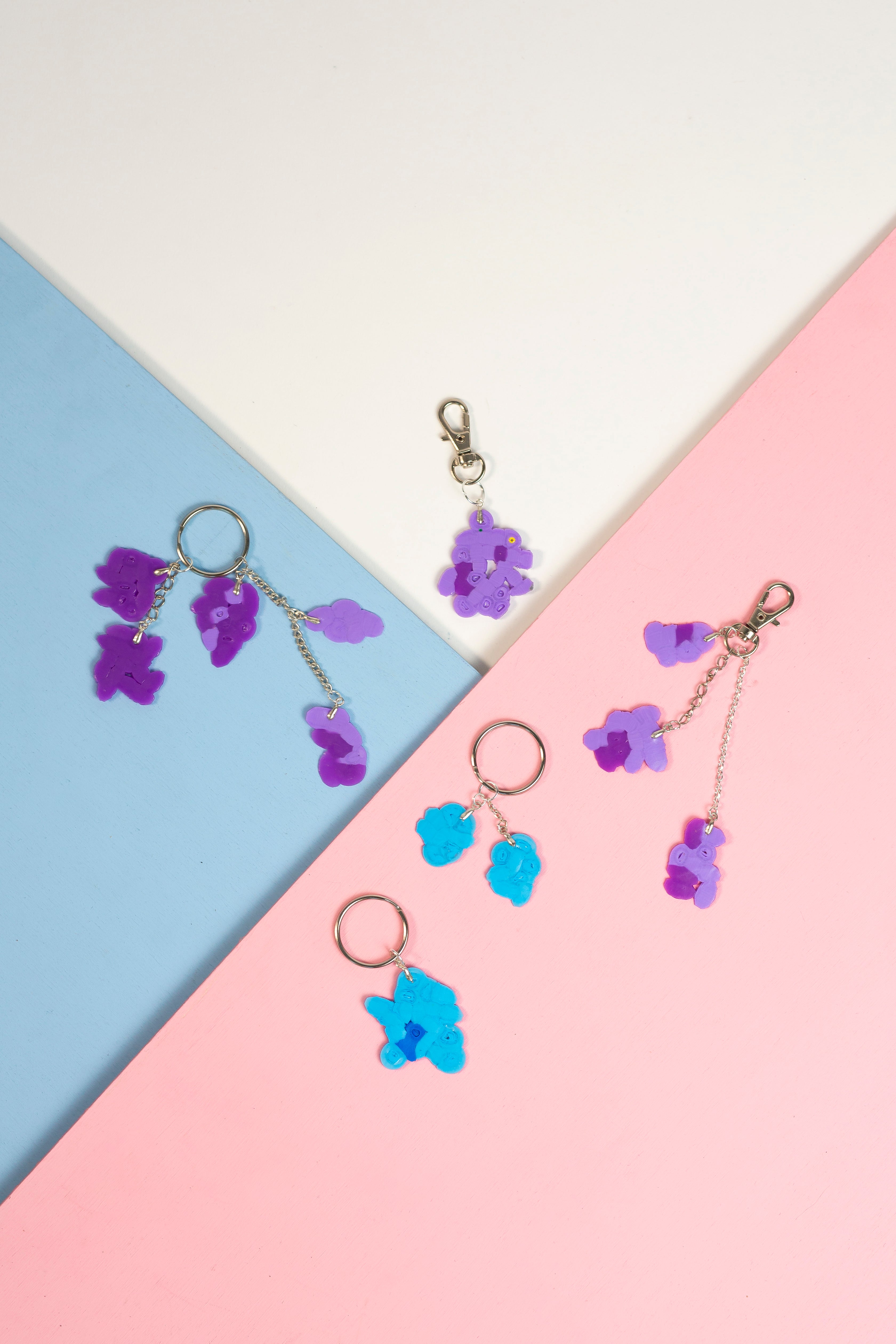 Retro 90s Keyrings | Handmade & Upcycled Accessories | PLASTIQUE By Siân